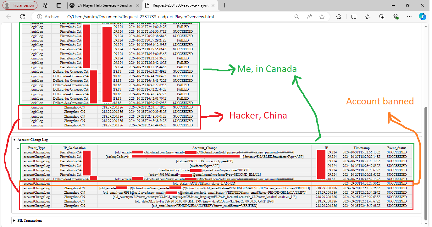 My account got hacked and then banned | EA Forums - 5736316